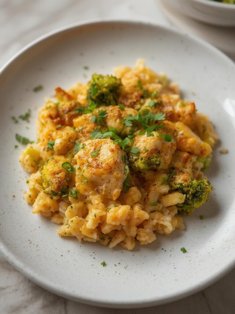 How to Make Cheesy Broccoli Chicken and Rice Casserole in 30 Minutes